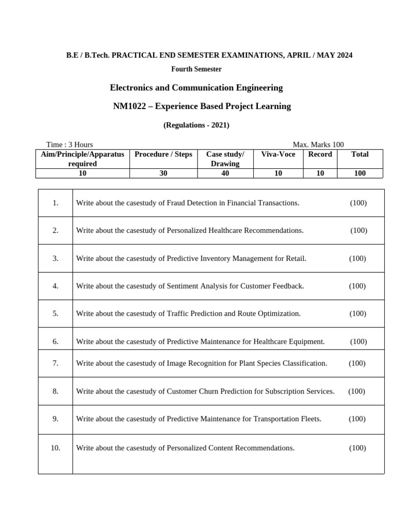 NM Lab QP | PDF