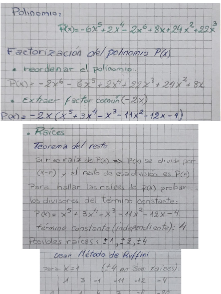 Álgebra Polinomios (Corregido) | PDF