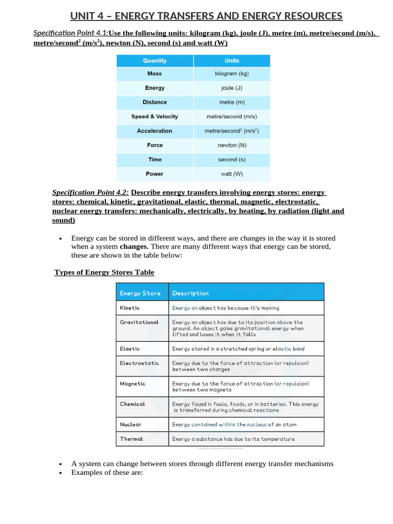 Physics Energy Transfers Guide | PDF | Heat Transfer | Thermal Conduction