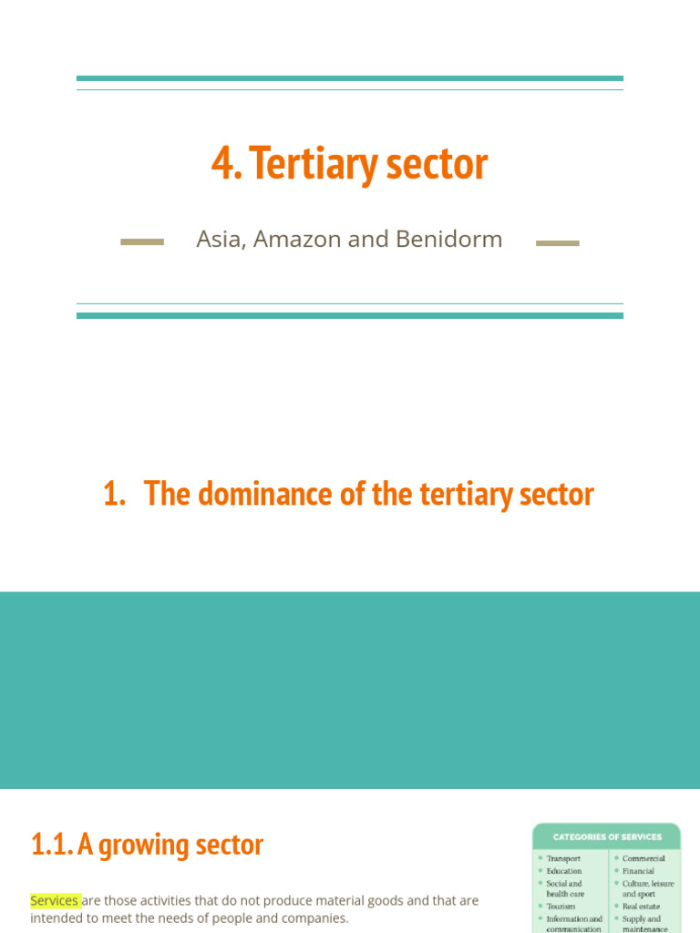 4. Tertiary sector_04e5b9b765558546ab027ab0df22960b | PDF | Transport ...