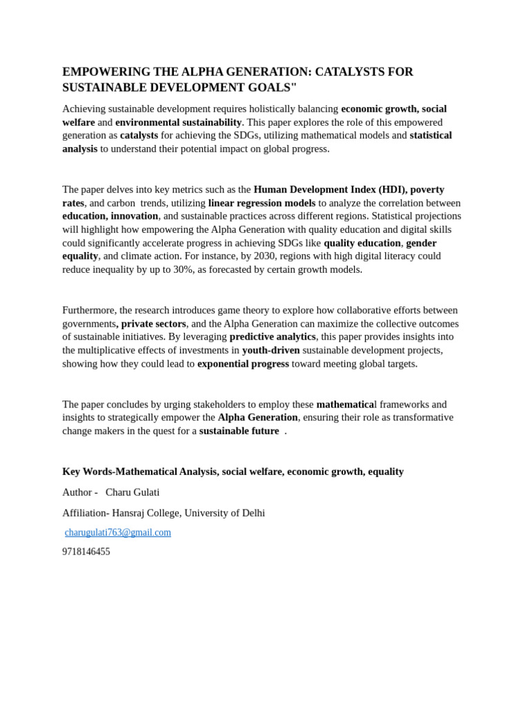 EMPOWERING THE ALPHA GENERATION (Charu Gulati) | PDF