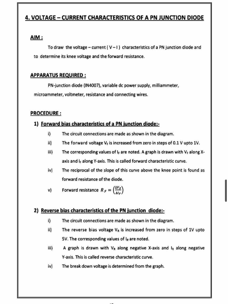 PN Junction Diode Analysis | PDF | P–N Junction | Diode