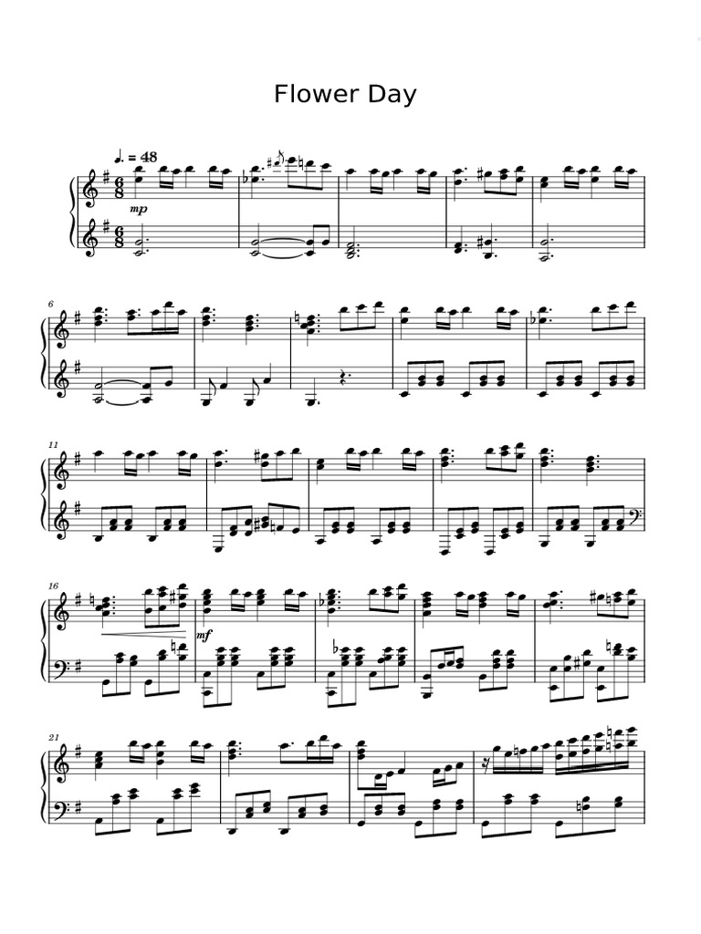 Flower Day For Piano | PDF