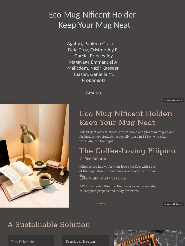 Eco-Mug-Nificent Holder: Keep Your Mug Neat | PDF | Sustainability ...