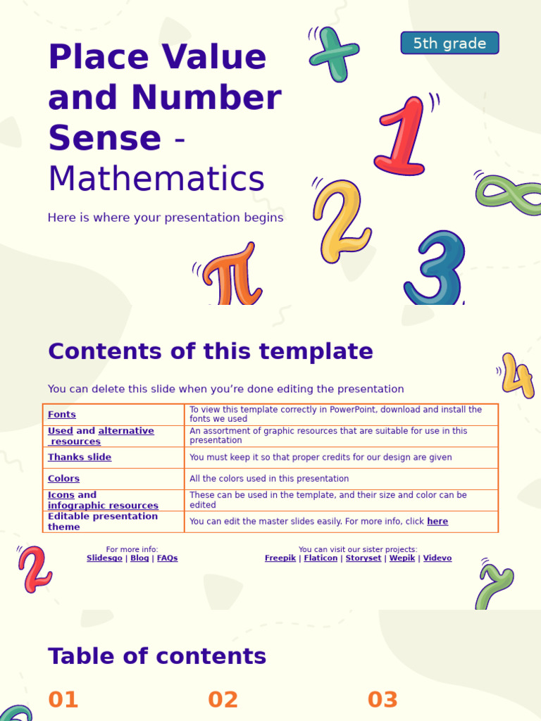 Place Value and Number Sense - Mathematics - 5th Grade by Slidesgo ...