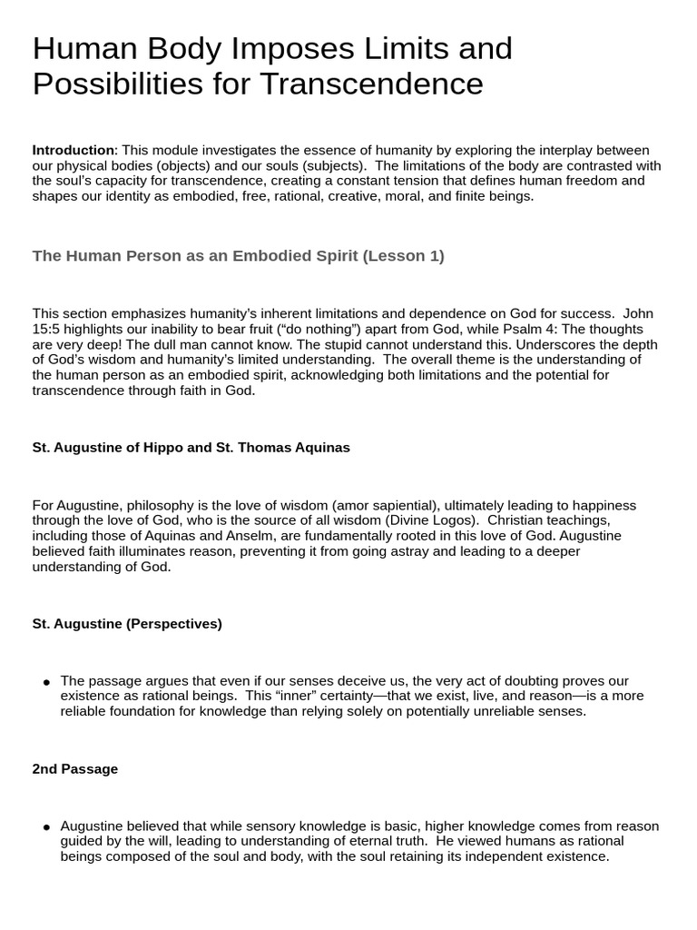 Philosophy Handouts - Docx - 20250205 - 071402 - 0000 | PDF | Soul ...