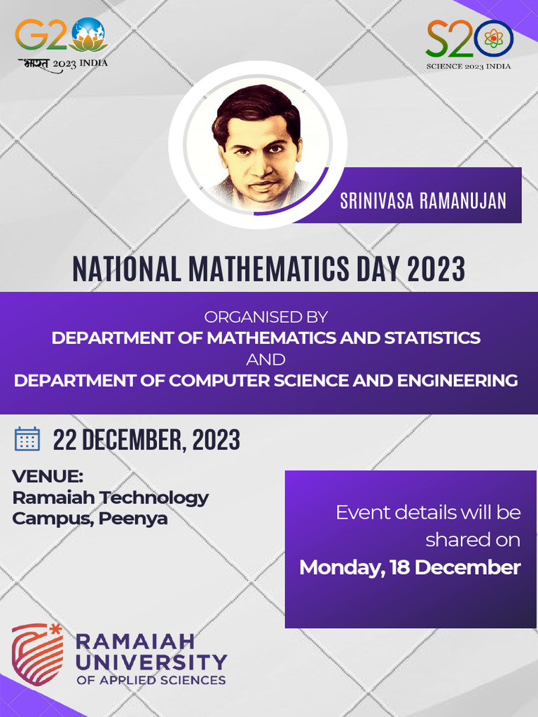 National Mathematics Day Announcement | PDF