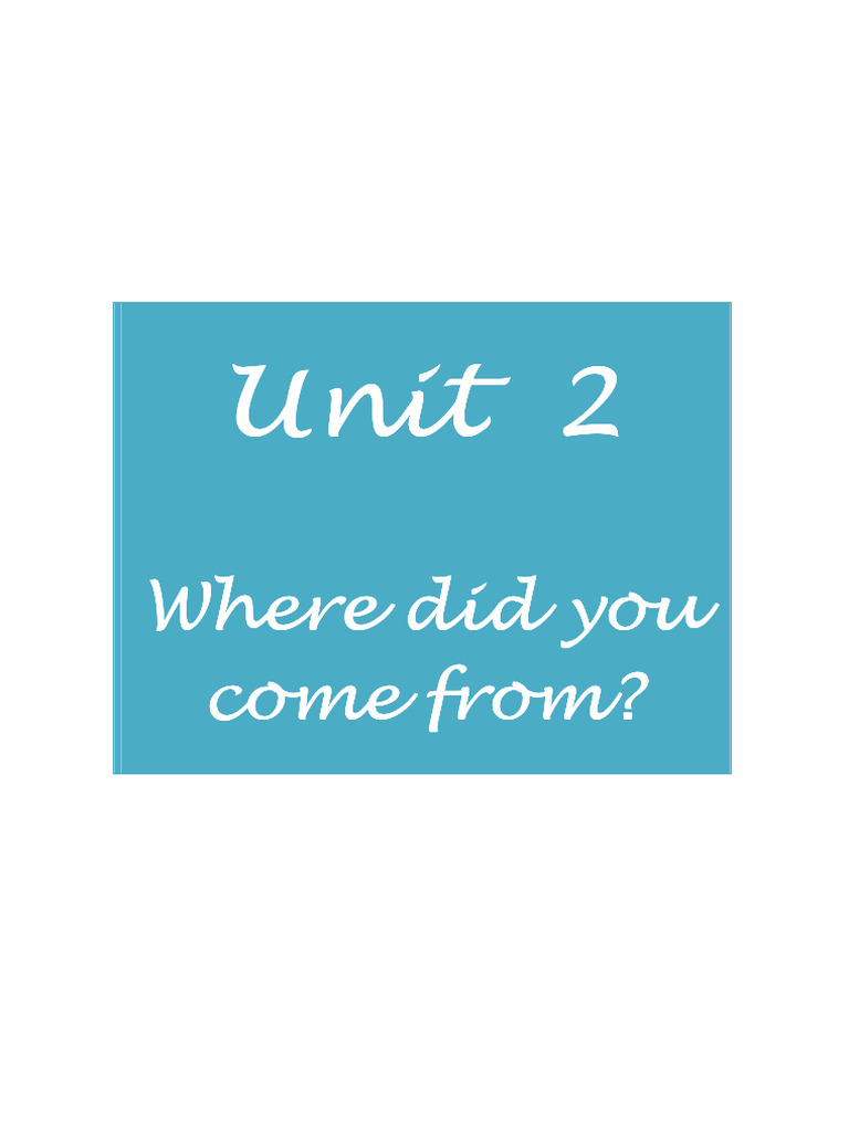 1 Unit 2 Portada | PDF
