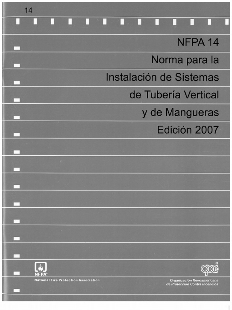 NFPA 14 Norma para La Instalación de Sistemas de Tubería Vertical y de ...