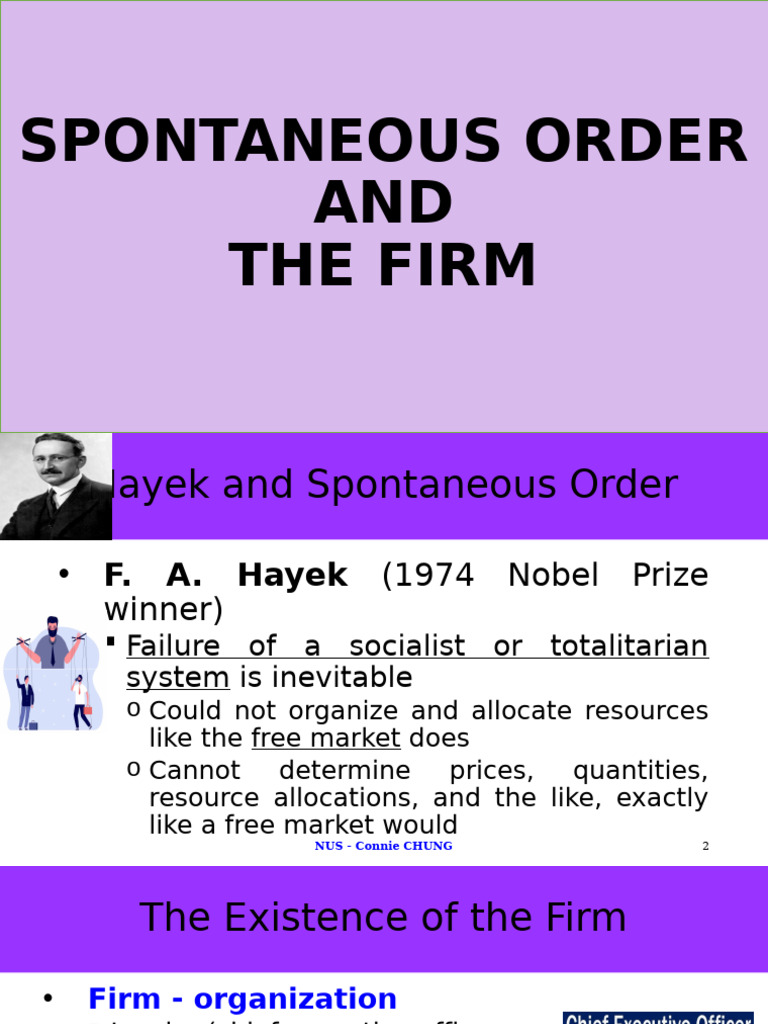 Ec2205 - Spontaneous Order and The Firm | PDF | Business Economics ...