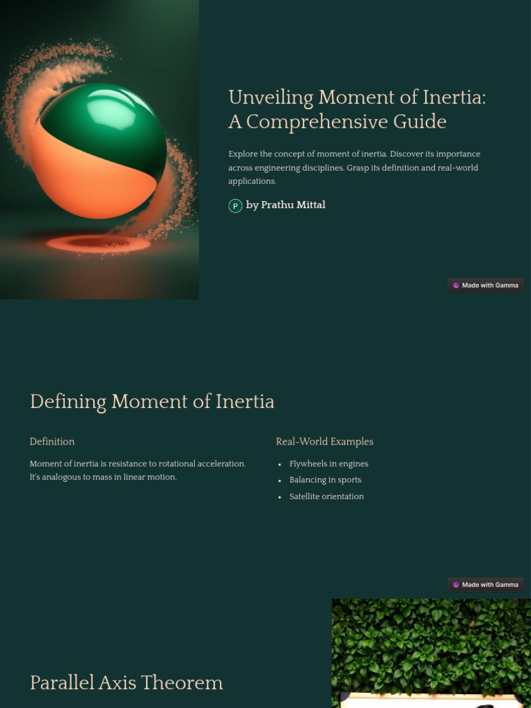 Unveiling Moment of Inertia A Comprehensive Guide | PDF