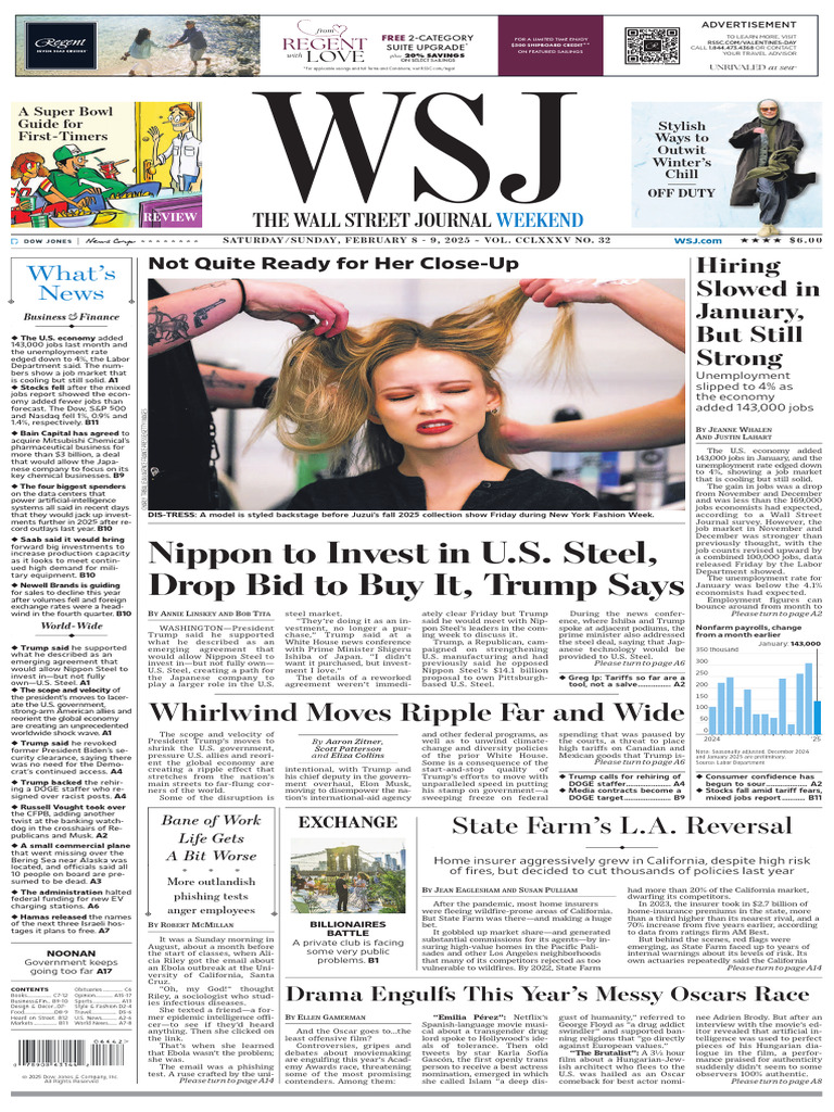 The Wall Street Journal Weekend - February 8, 2025 | PDF | The Wall ...