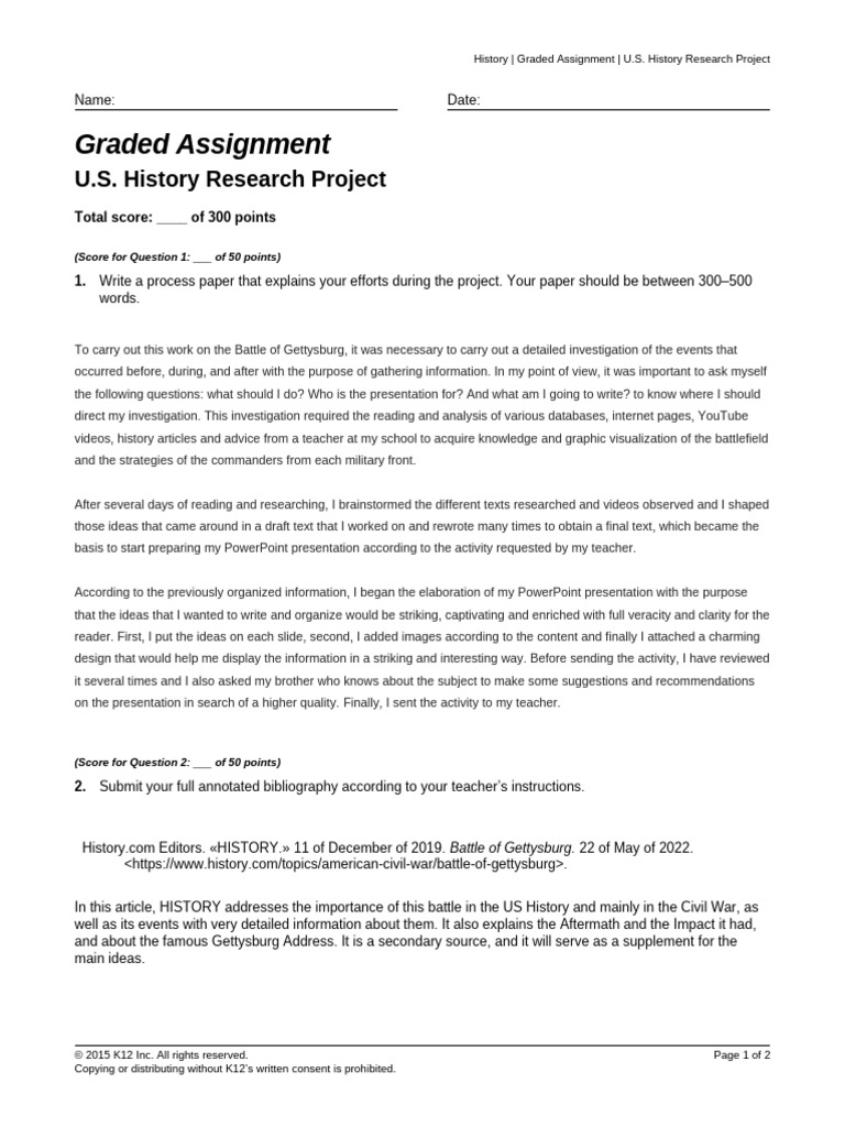U.S. History Research Project | PDF | Microsoft Power Point