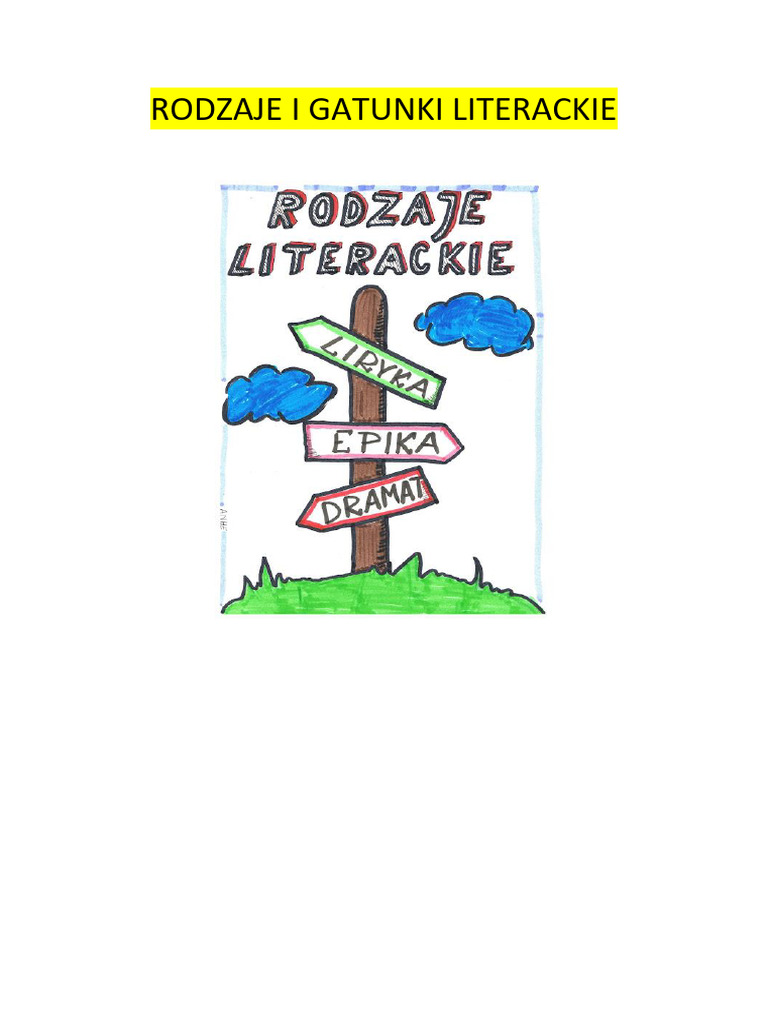 Rodzaje I Gatunki Literackie | PDF