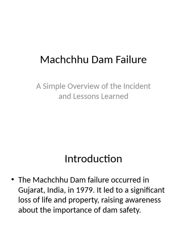 Machchhu Dam Failure 10 Slides | PDF