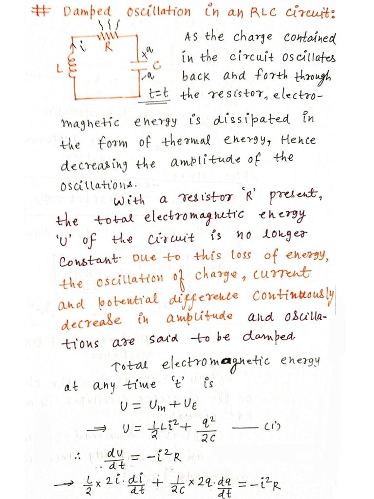 Damped LCR Oscillation | PDF