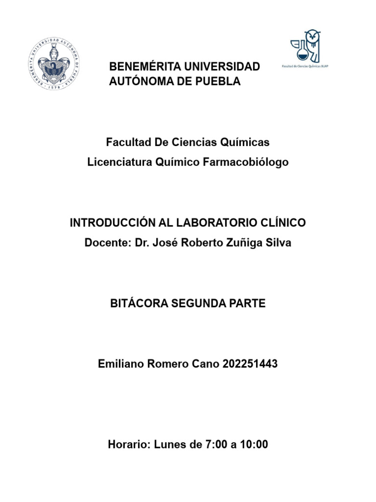 Bitacora 2 Lab. Clínico | PDF | Antígeno específico de la próstata | Heces