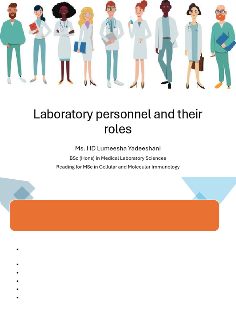 Roles of Laboratory Personnel | PDF | Laboratories | Medical Laboratory