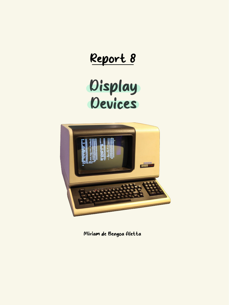 Display Devices and Printers Overview | PDF | Printer (Computing) | Oled