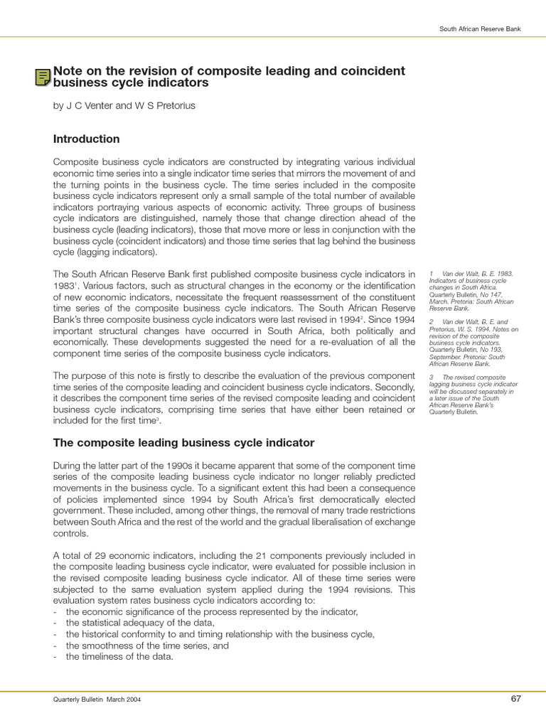 Business Cycle Indicator | PDF | Business Cycle | Money