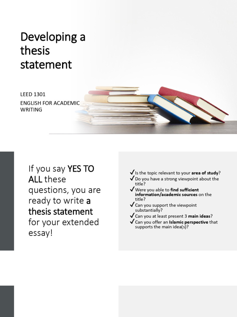 4. THESIS STATEMENT & PARALLELISM (PART 1) | PDF | Sentence (Linguistics) | Essays