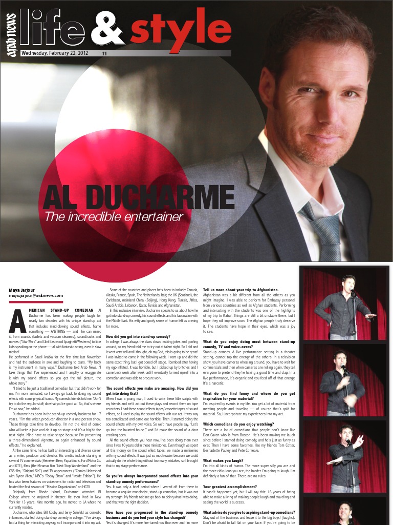 Al Ducharme | PDF | Stand Up Comedy | Comedian
