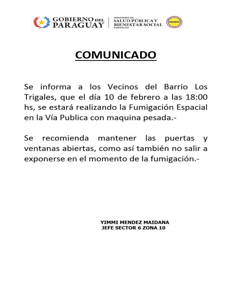 COMUNICADO | PDF