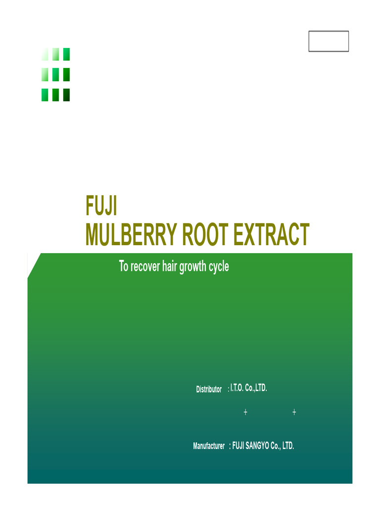 Fuji Mulberry Root Extract | PDF | Hair Loss