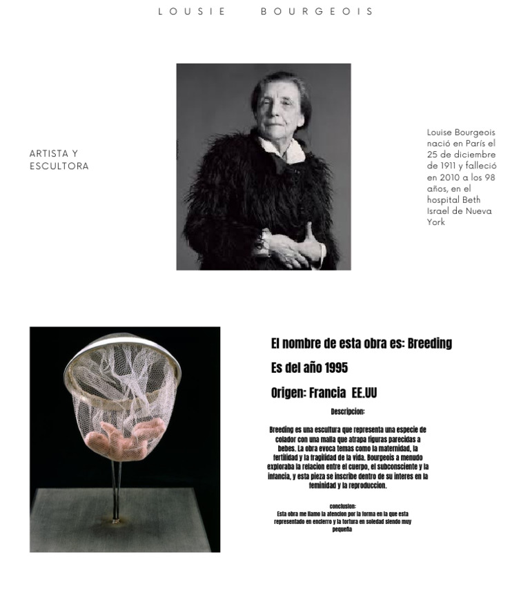 Lousie Bourgeois PDF | PDF