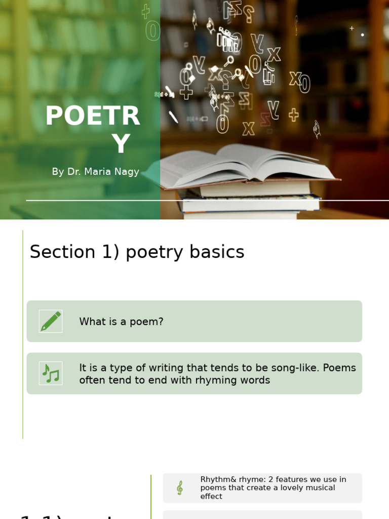 Poetry Basics and Analysis Guide | PDF | Poetry | Poetics