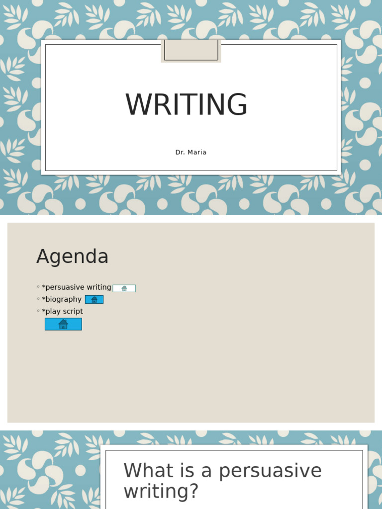 Writing PPT Maria | PDF