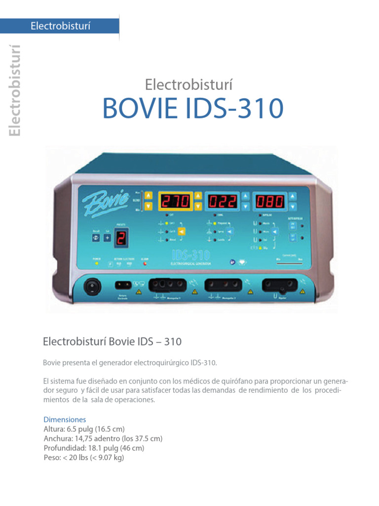 Electrobisturi Bovie Ids 310 | PDF