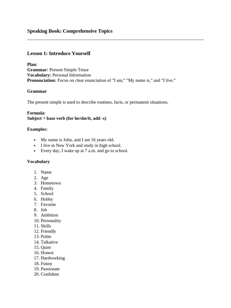 Speaking Updated Version | PDF | Subject (Grammar) | Syntax