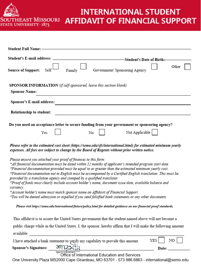 Financial-Affidavit Form | PDF | Affidavit