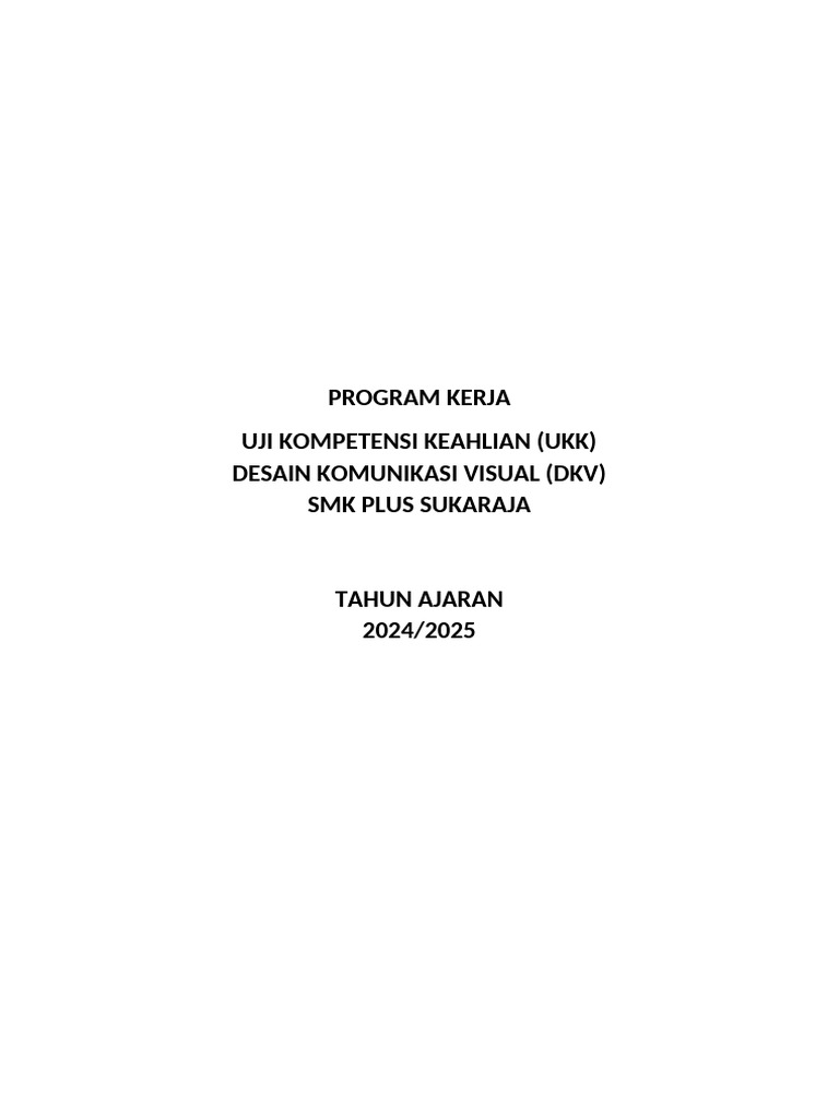 Program Kerja Ukk Dkv Edited | PDF