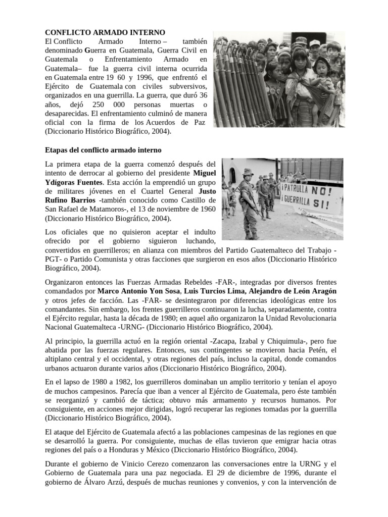 Impacto del Conflicto Armado en Guatemala | PDF | Guatemala