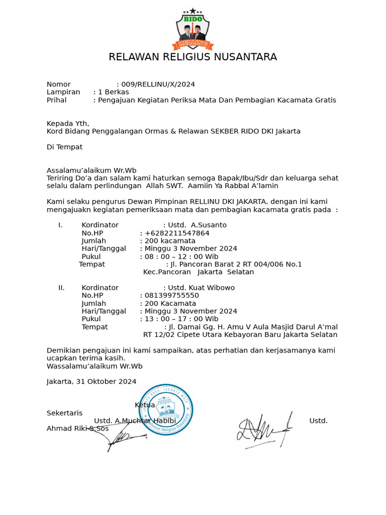 Pengajuan Periksa Mata Gratis 2024 | PDF
