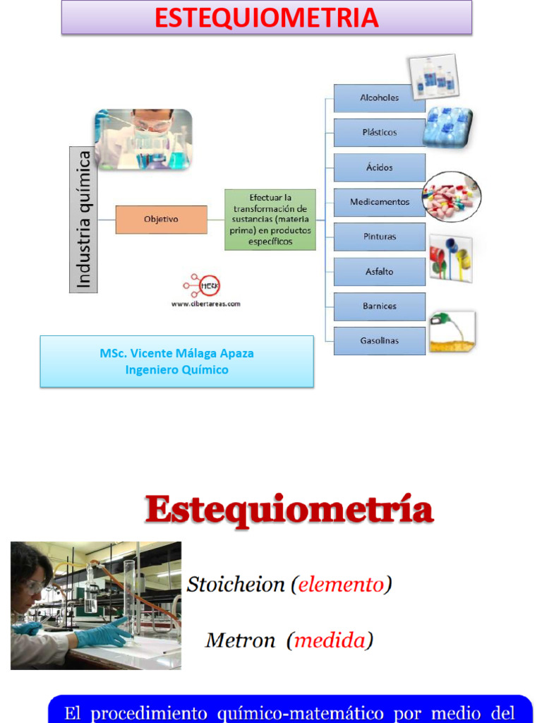 Introducción a la Estequiometría Química | PDF | Estequiometría | Química