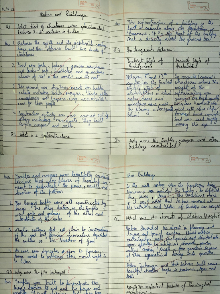 Ch-5 Rulers and Buildings Work | PDF