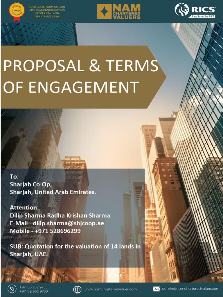 Valuation Proposal for 14 Lands in Sharjah | PDF | Fair Value | Real ...