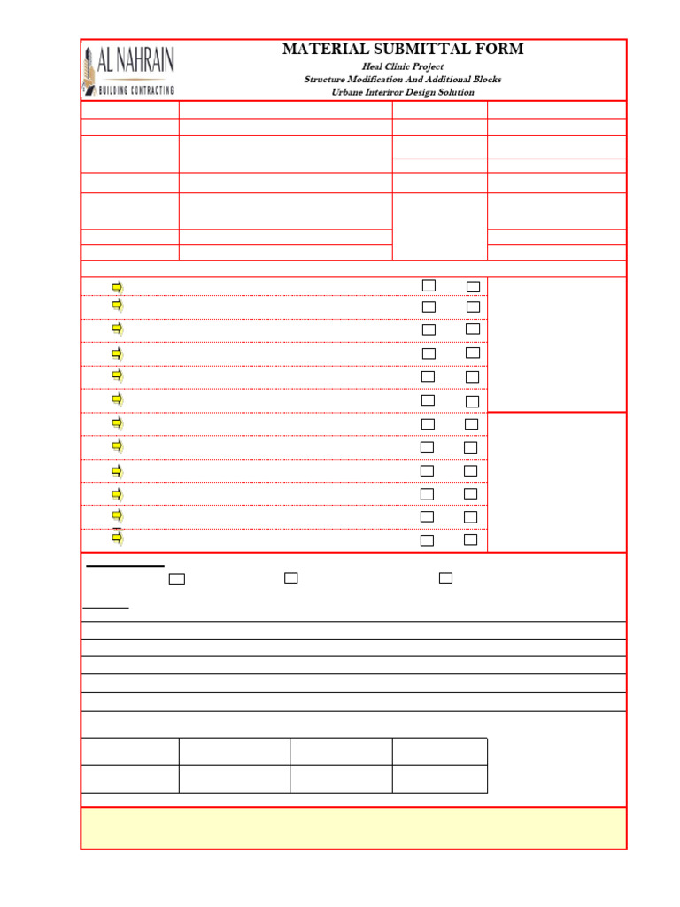 Schedule Material Submittals | PDF