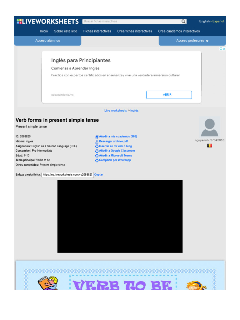 Ejercicio de Verb Forms in Present Simple Tense | PDF