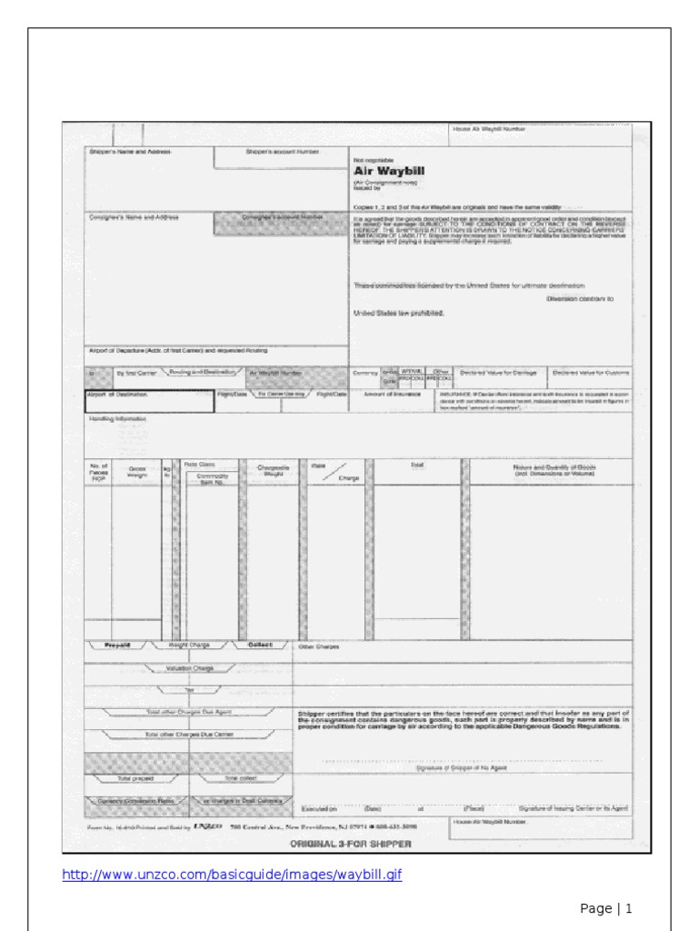 Export Documents | Cargo | Services (Economics)