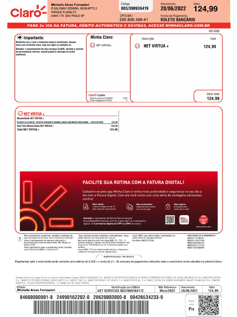 Comprovante Michelle | PDF