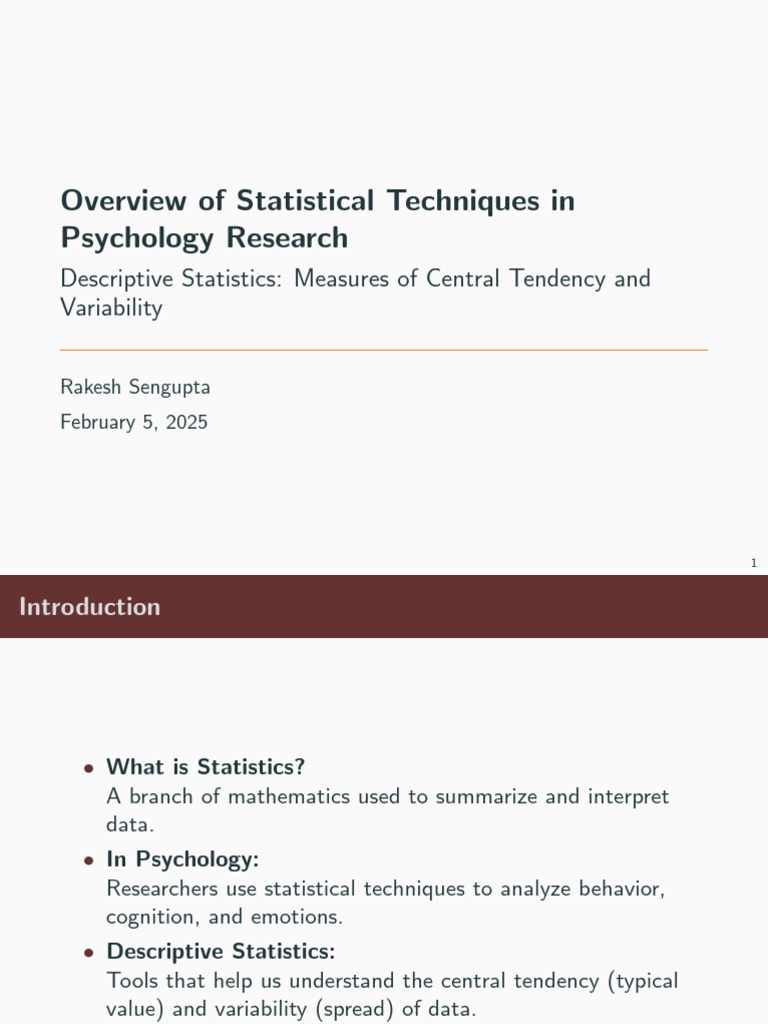 descriptive_statistics | PDF | Sampling (Statistics) | Variance
