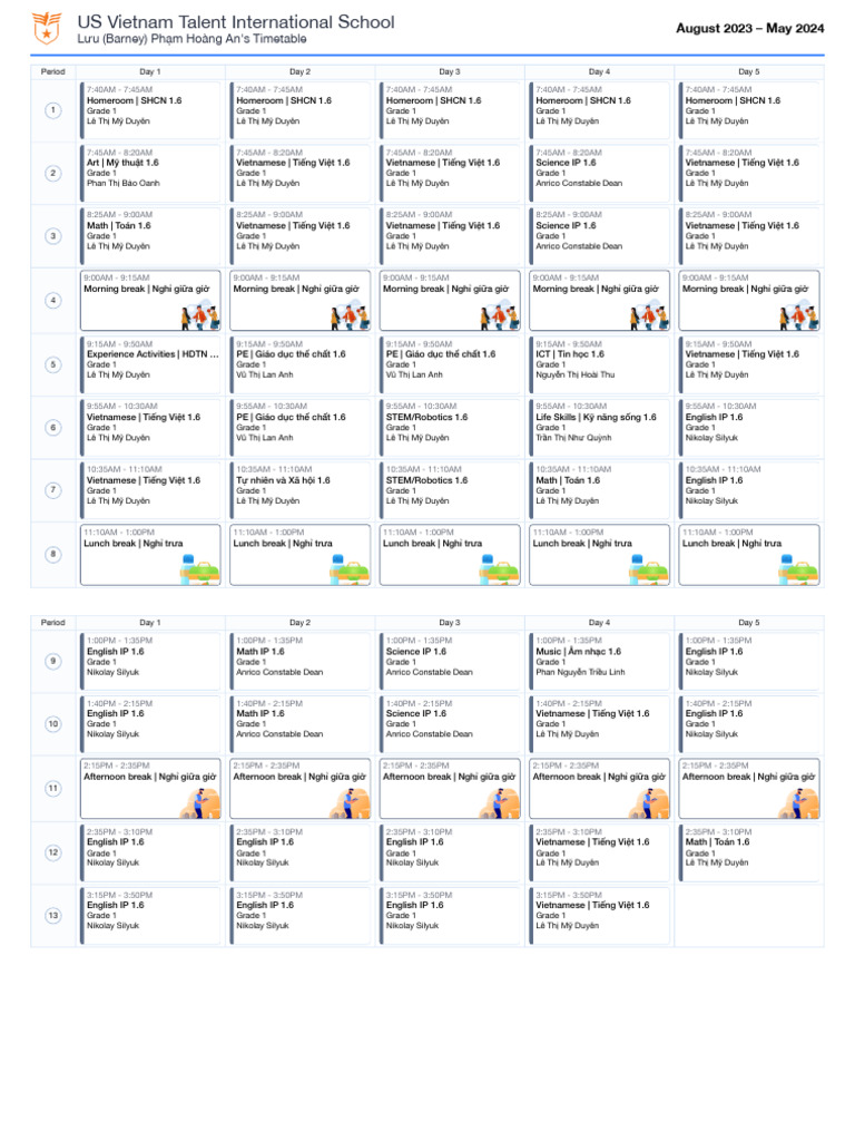 Timetable Nov 07 2023 | PDF