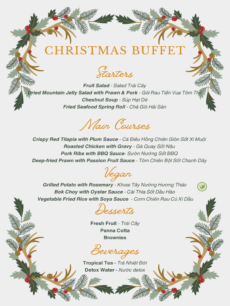Buffet Menu 23.12 | PDF
