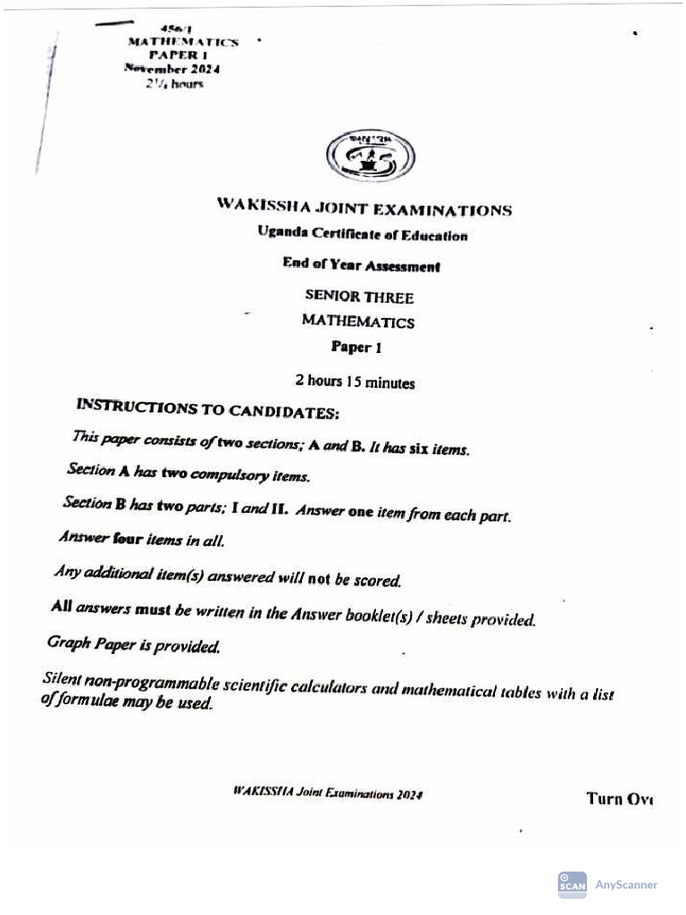 Wakissha S3 Eoy 2024 | PDF