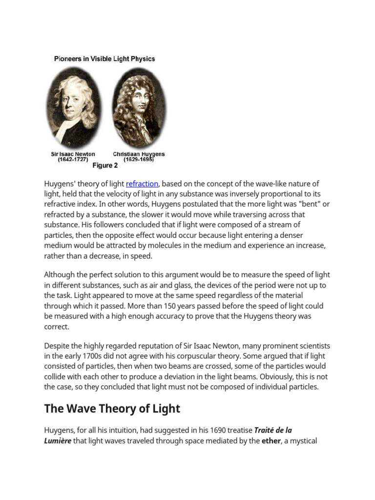 Wave Theory | PDF | Light | Luminiferous Aether