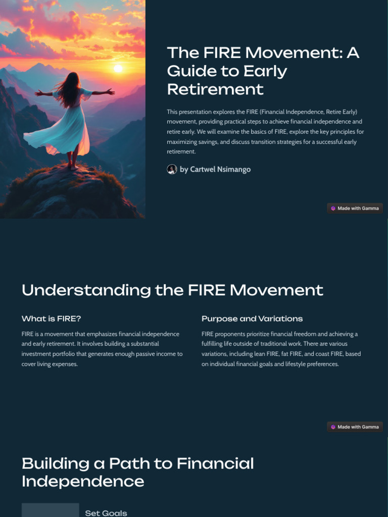 Guide to Achieving FIRE: Early Retirement | PDF | Retirement | Wealth